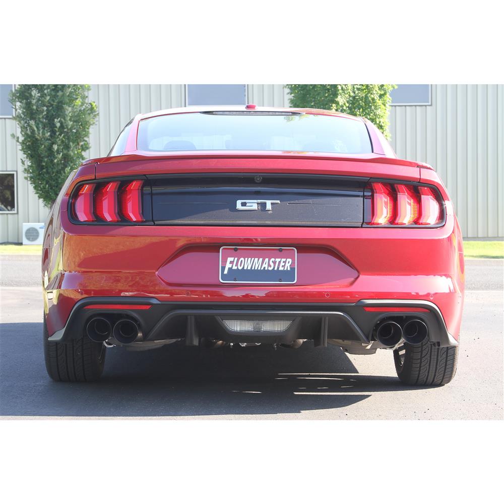 2018-2023 Flowmaster Mustang Outlaw Axleback Exhaust - Black Tips