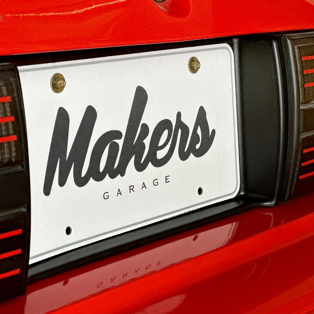 Makers Garage Mustang Rear License Plate Pocket Trim - Textured (83-93)