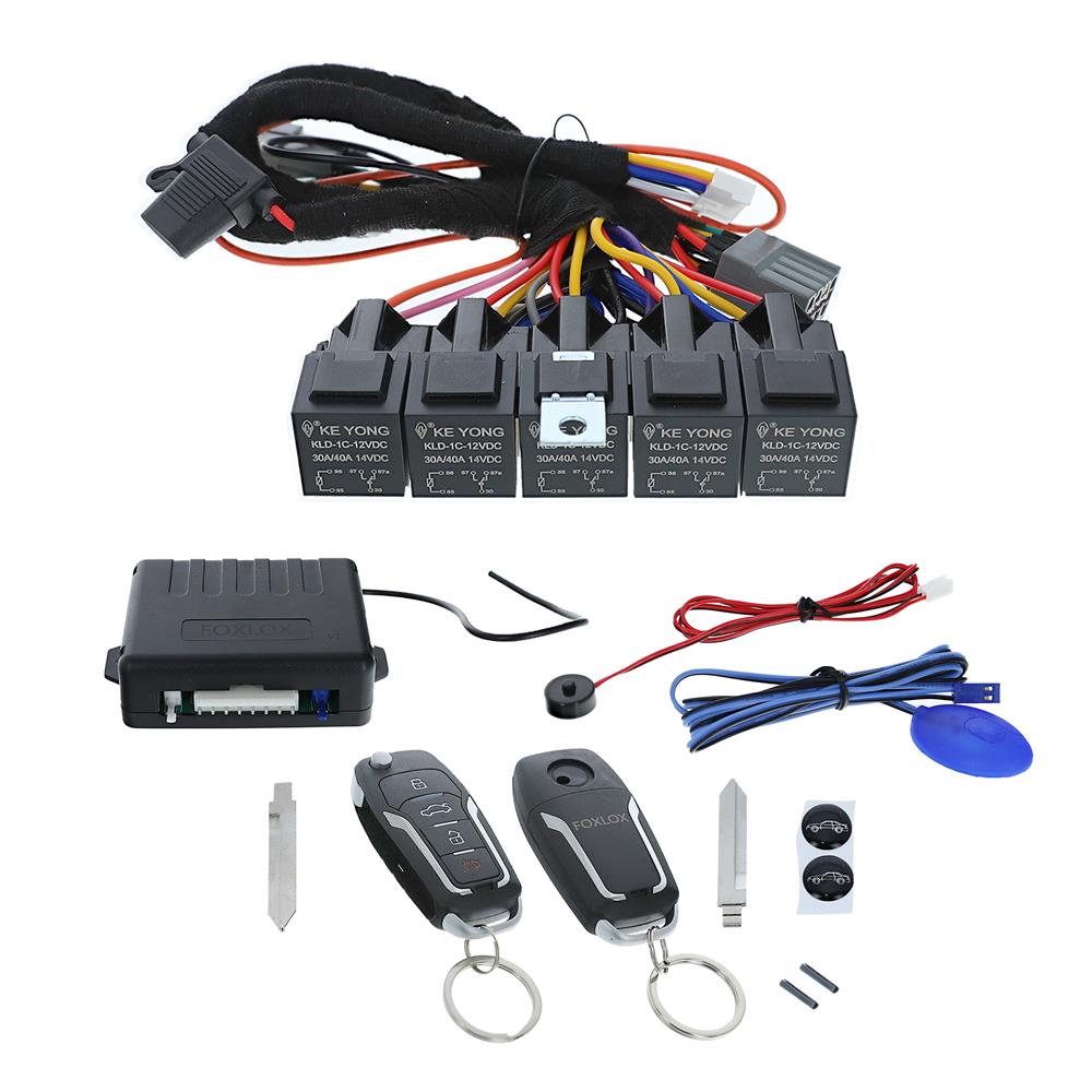 Mustang Single Key Lock & Keyless Entry Conversion Kit - Black (85-93)