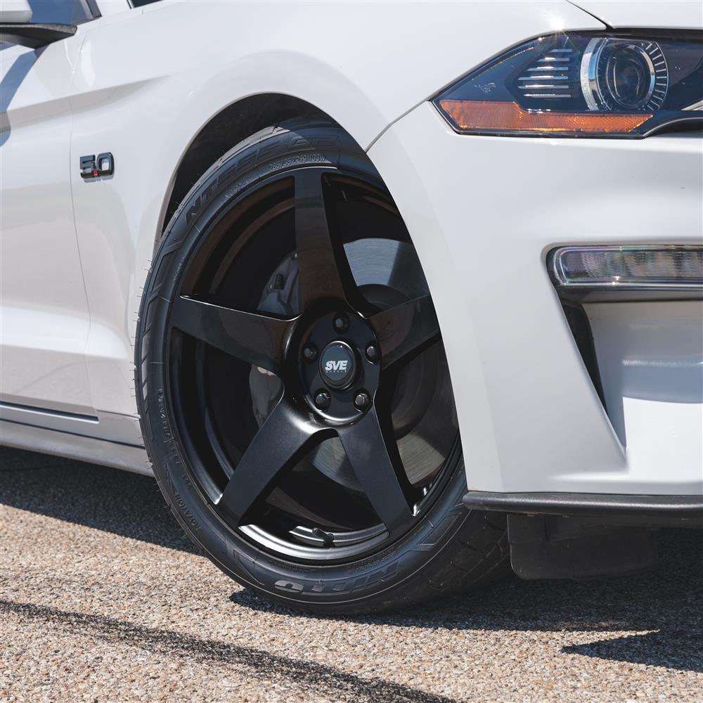 SVE Mustang R355 Wheel & Firestone Tire Kit - 19x10 - Black (15-23)