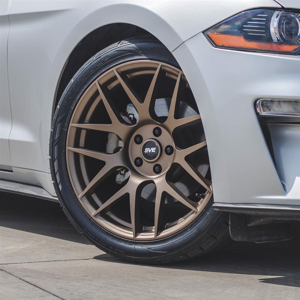 SVE Mustang R357 Wheel & Firestone Tire Kit - 19x10 - Bronze (15-23)