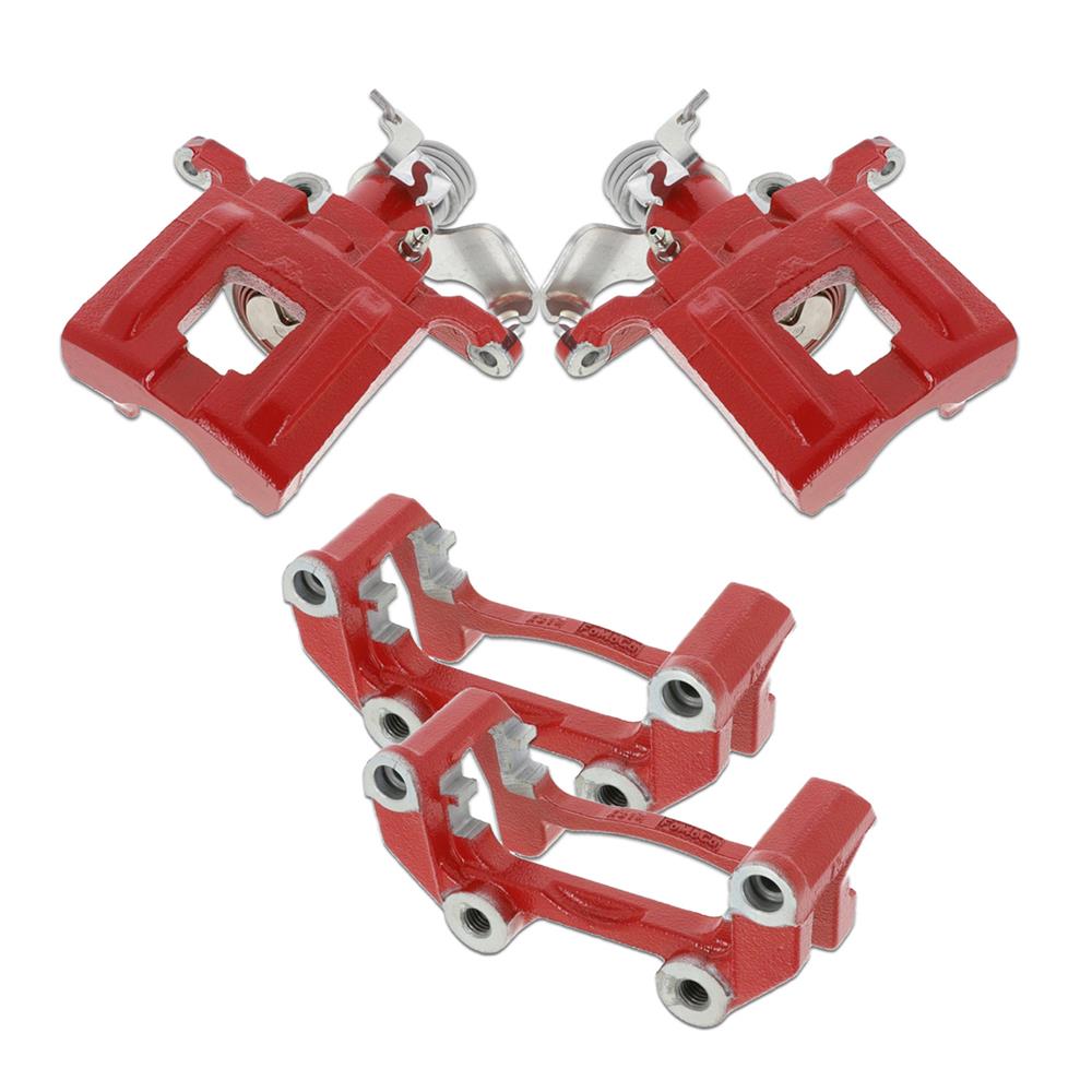 Mustang Bullitt or Performance Pack Rear Brake Caliper Kit - Red (15-26)
