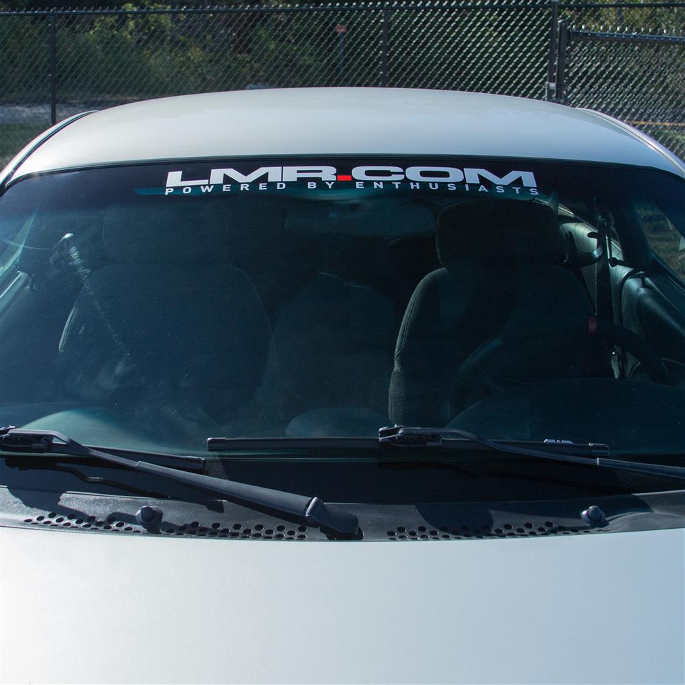 LMR.com Windshield Banner - Silver w/ Red Dot - LMR