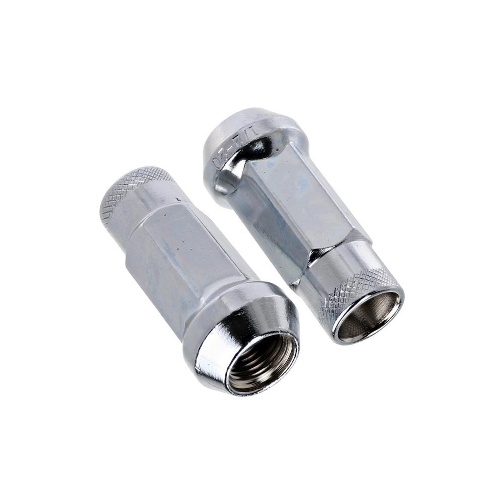 Mustang Open End Knurled Lug Nut Kit - Chrome (15-26)