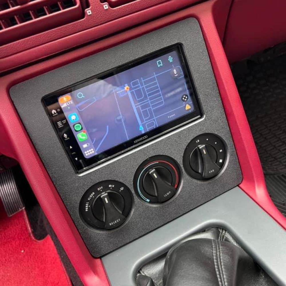 417 Fox Mustang Double DIN Radio Trim Bezel - HVAC Relocation (87-89)