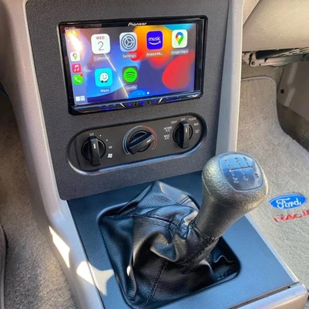 417 Fox Mustang Double DIN Radio Trim Bezel - HVAC Relocation (90-93)