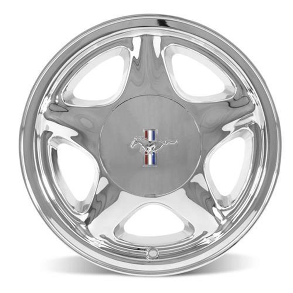 Mustang 4 Lug Pony Wheel & Hankook Tire Kit - 16x7 - Chrome (79-93)