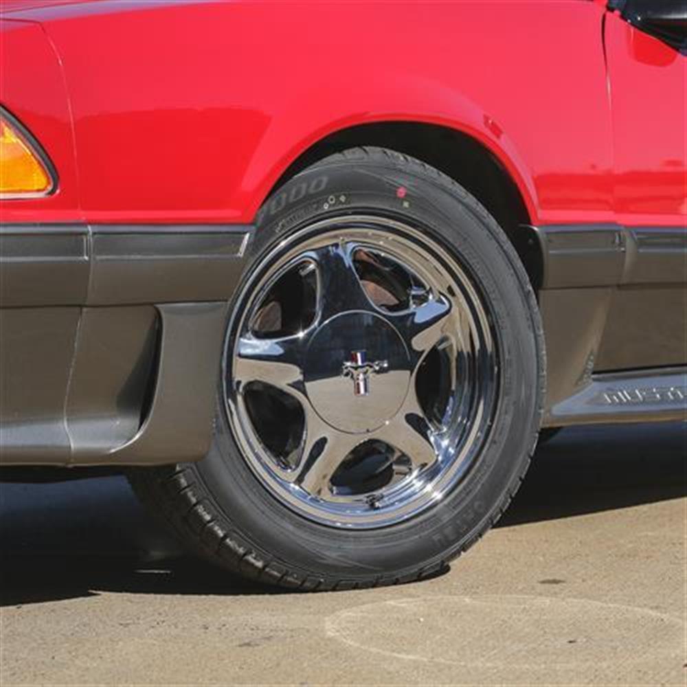 Mustang 4 Lug Pony Wheel & Hankook Tire Kit - 16x7 - Chrome (79-93)