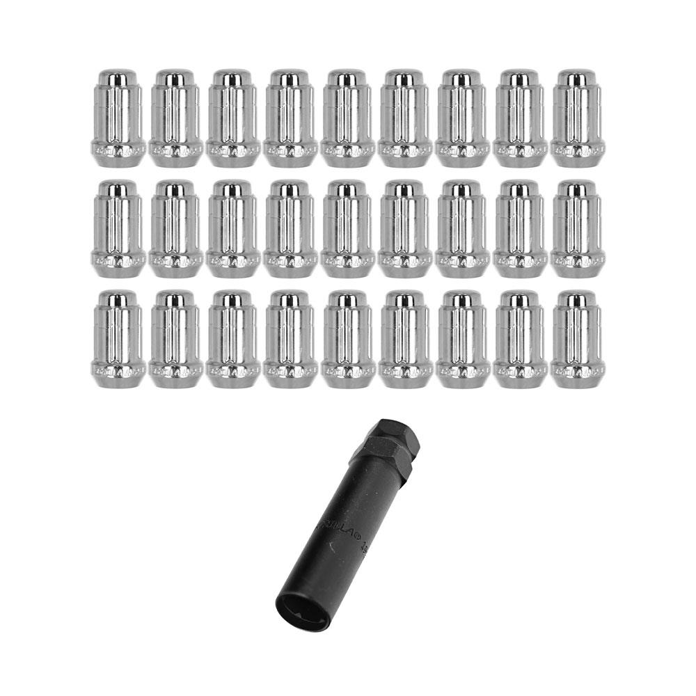 Bronco Spline Drive Lug Nut Kit - Chrome (21-25) - LMR