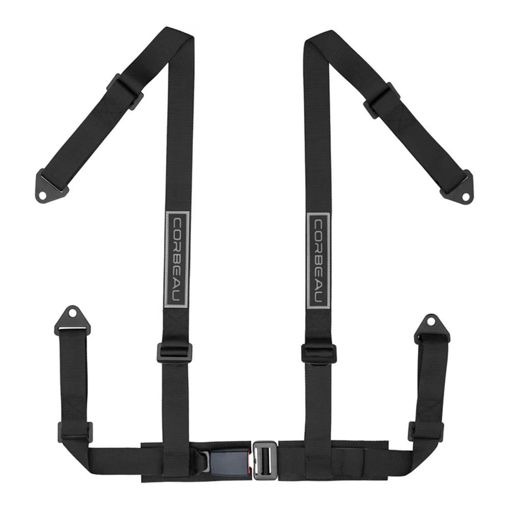 Corbeau Mustang 4 Point Harness Bar & Bolt-In Harness Kit - Black (05 ...