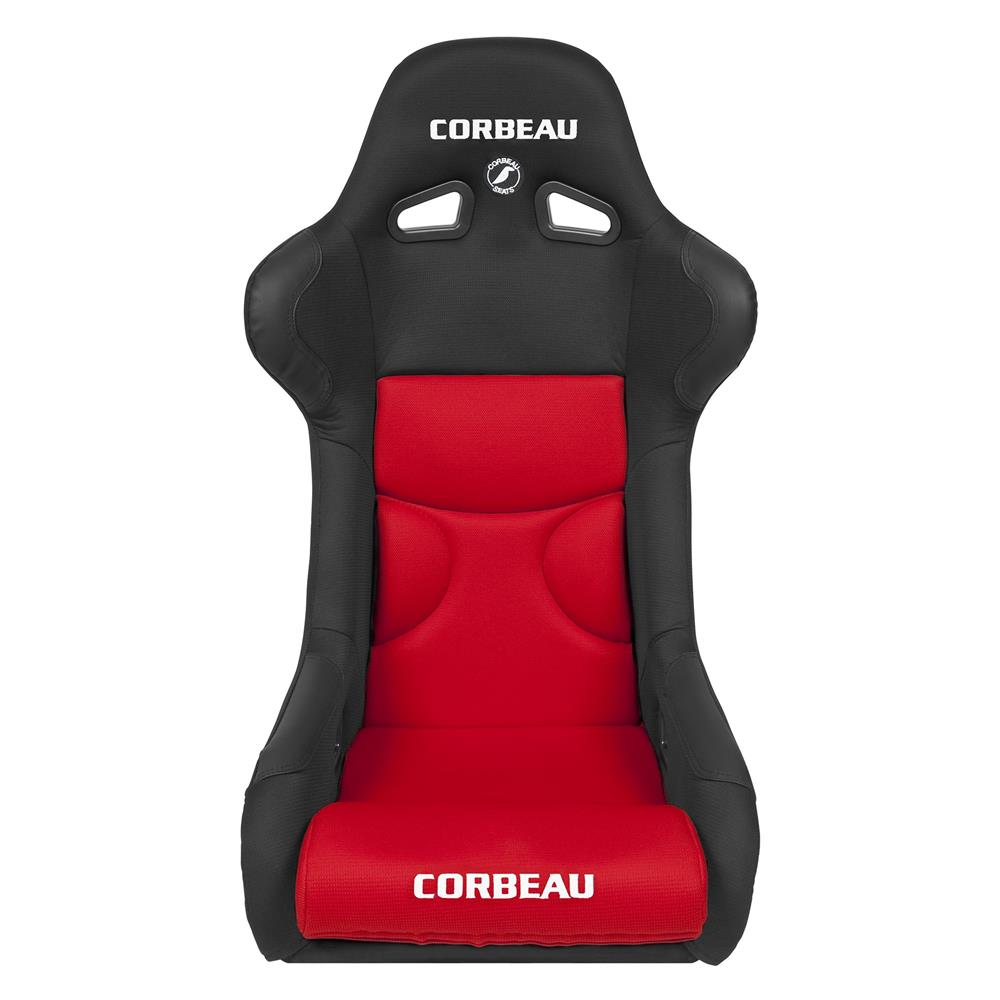 Corbeau Mustang FX1 Seat - Black Cloth/Red Cloth Insert 29507