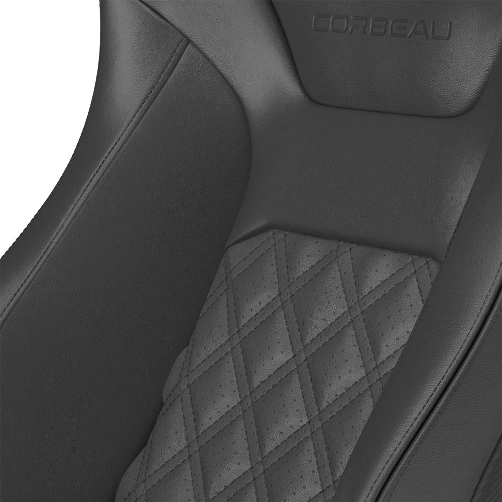 Corbeau RRB Pair - Diamond Pattern - Black Vinyl w/ Black Stitching 84912