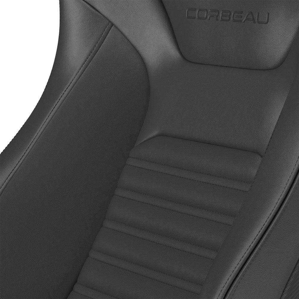 Corbeau Sportline RRB Reclining Seat Pair - Black Vinyl/Carbon Vinyl ...