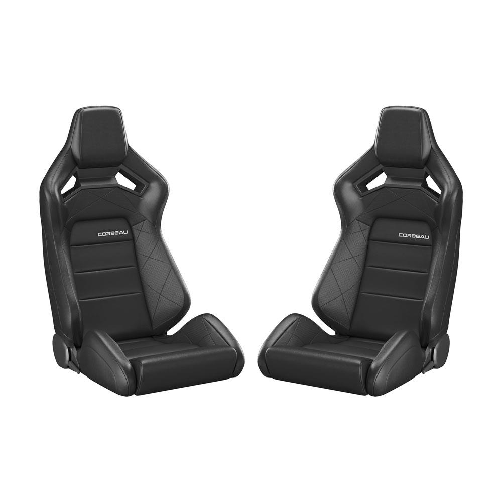 Corbeau Sportline RRX Reclining Seat - Black W/ Black Insert 55010