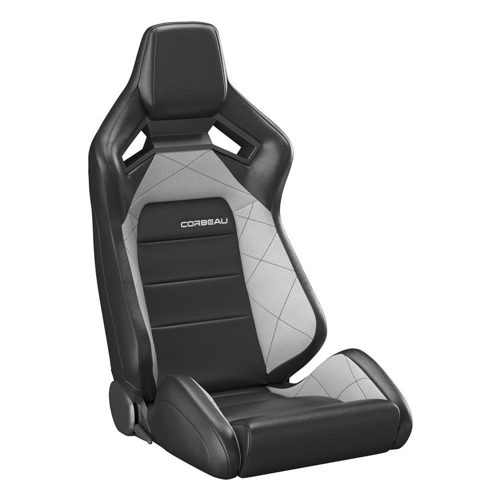 Corbeau Sportline RRX Reclining Seat - Black W/ Gray Insert 55090