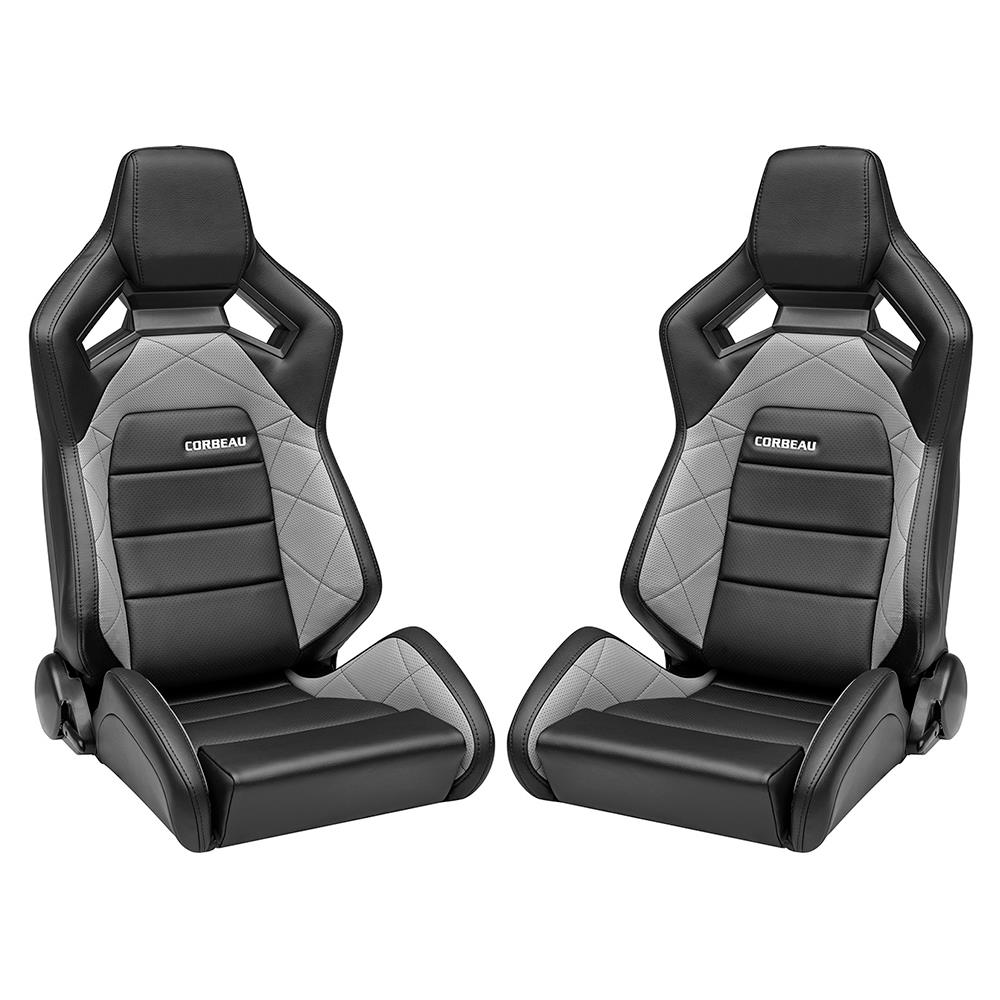 Corbeau Sportline RRX Reclining Seat - Black W/ Gray Insert 55090