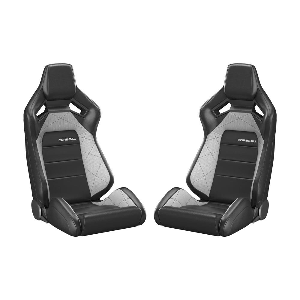 Corbeau Sportline RRX Reclining Seat - Black W/ Gray Insert 55090