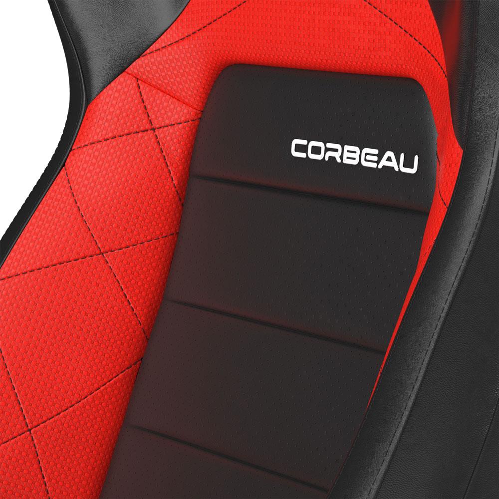 Corbeau Sportline RRX Reclining Seat - Black W/ Red Insert 55070