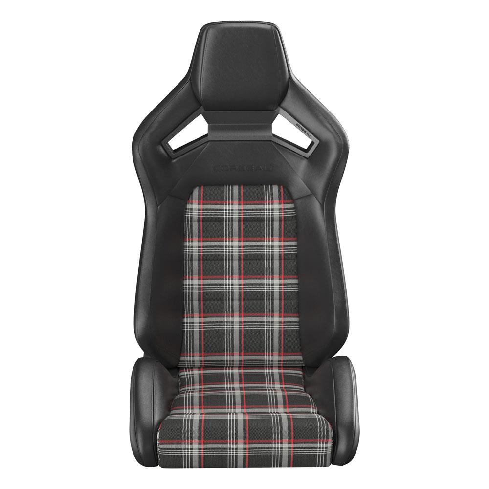 Corbeau Sportline RRX Seat - Black w/ Red Plaid Insert | 55022