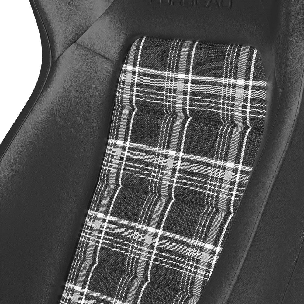 Corbeau Sportline RRX Seat - Black w/ White Plaid Insert | 55013