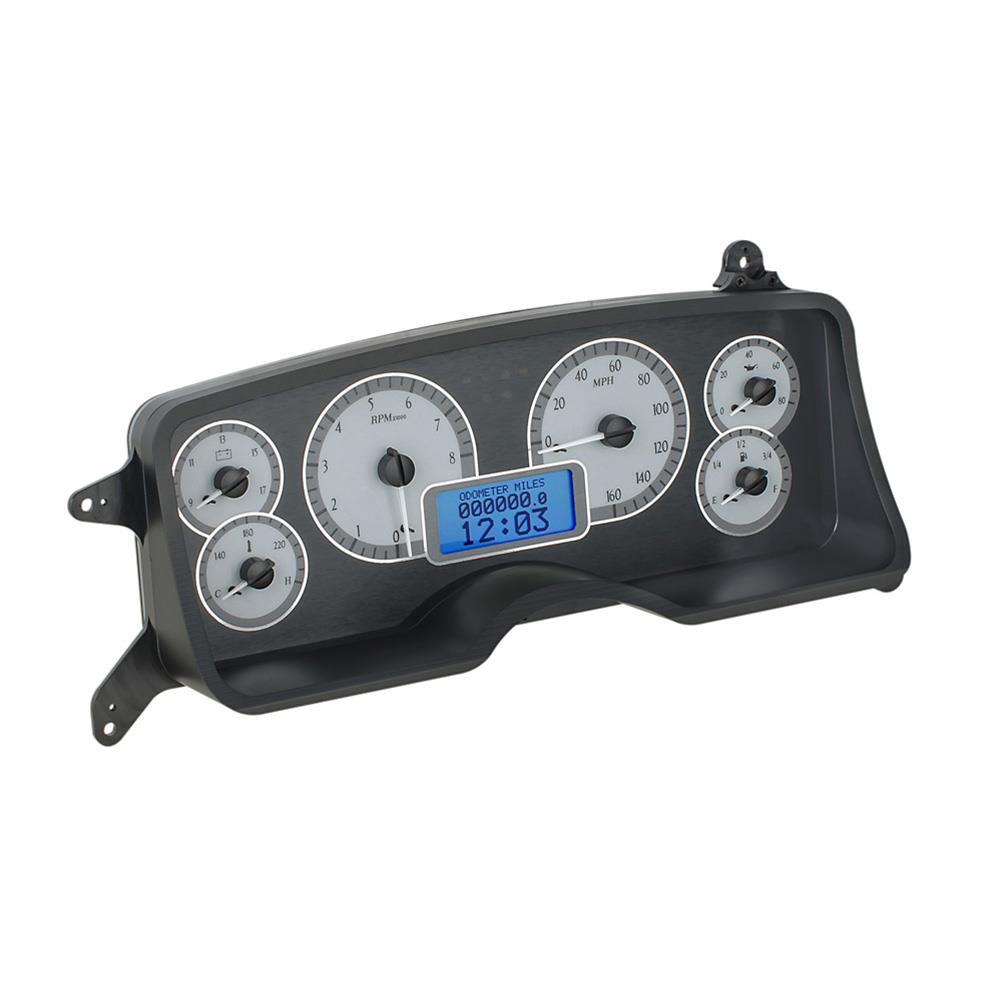 Dakota Digital Mustang VHX Digital Gauge Cluster - Alloy Face w/ Blue ...