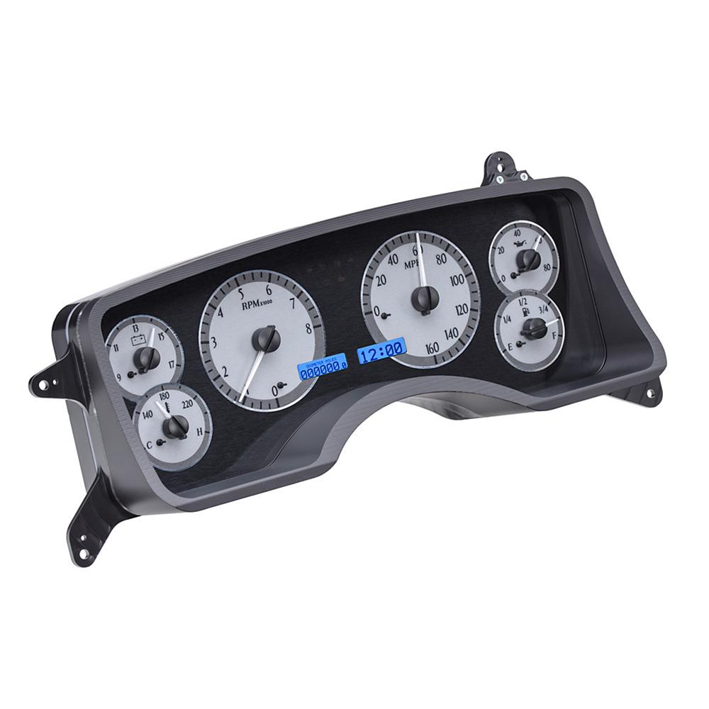 Dakota Digital Mustang VHX Digital Gauge Cluster - Alloy Face w/ Blue ...