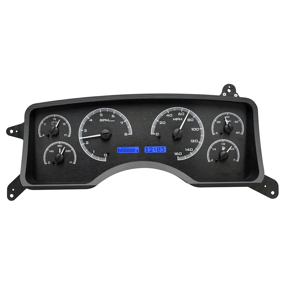 Dakota Digital Mustang VHX Digital Gauge Cluster - Black Alloy w/ Blue ...