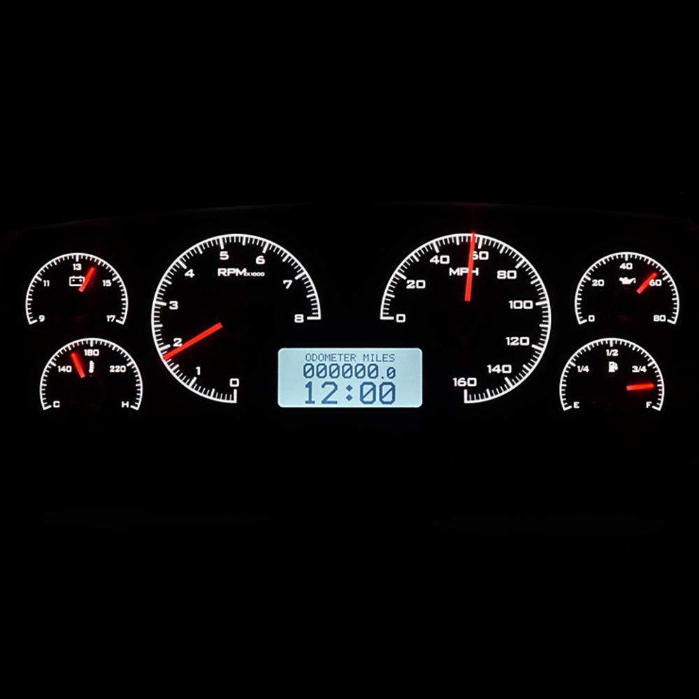 Dakota Digital Mustang VHX Digital Gauge Cluster - Black Alloy w/ White ...