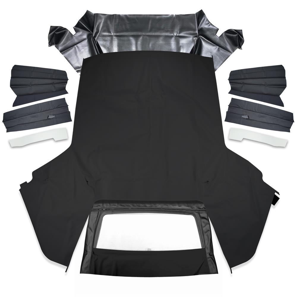 Kee Mustang Convertible Top Kit - Stayfast Cloth - Black (83-90)