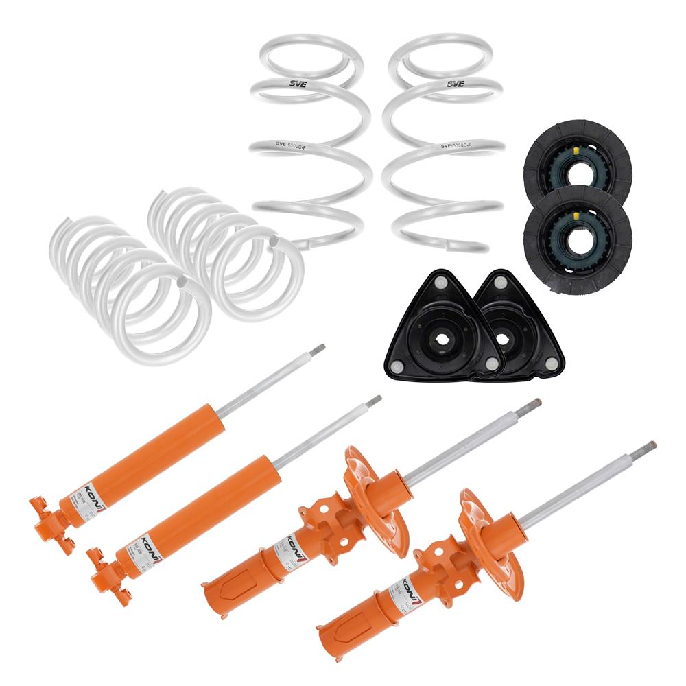 Koni Mustang Orange Shock & Strut Kit With SVE Lowering Springs (15-25)