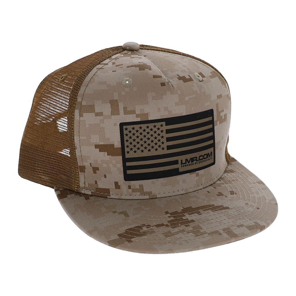 LMR USA Flag Snapback Hat - Desert Camo - LMR.com