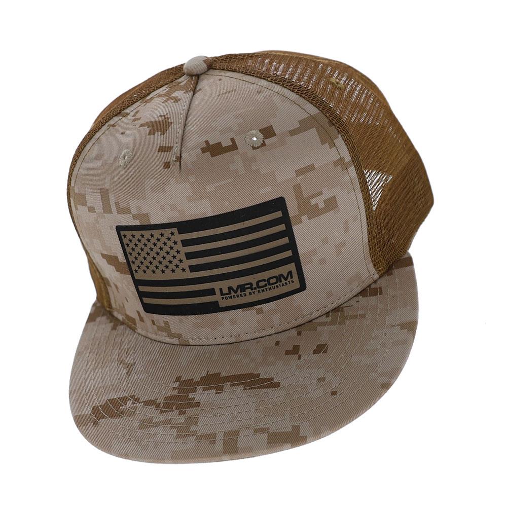 LMR USA Flag Snapback Hat - Desert Camo - LMR.com