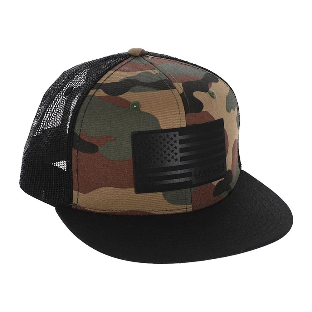 LMR USA Flag Snapback Hat - Woodland Camo - LMR.com