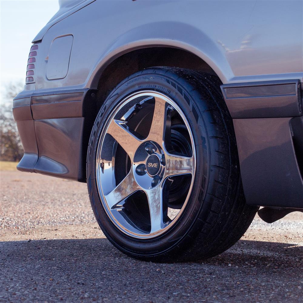 SVE Mustang 4 Lug 03 Cobra Wheel Kit - 17x8 - Chrome (79-93)