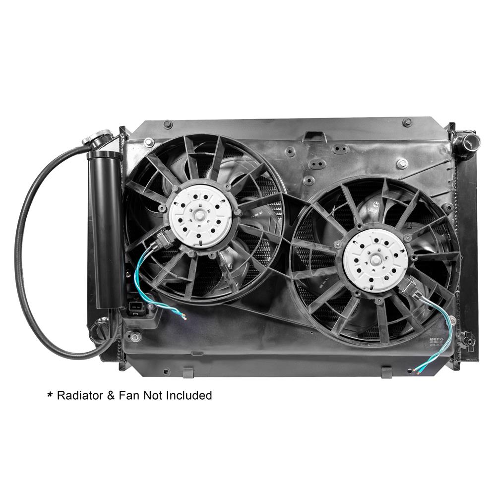 Fox Body Contour Fan Bracket Kit - Black | 79-93 - LMR