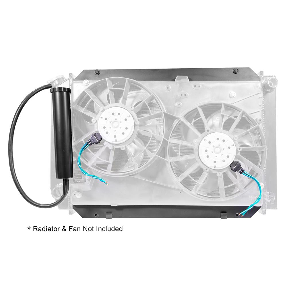 Fox Body Contour Fan Bracket Kit - Black | 79-93 - LMR
