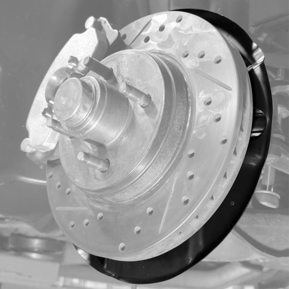 Mustang Front Brake Rotor Dust Shield Kit (87-93) 5.0