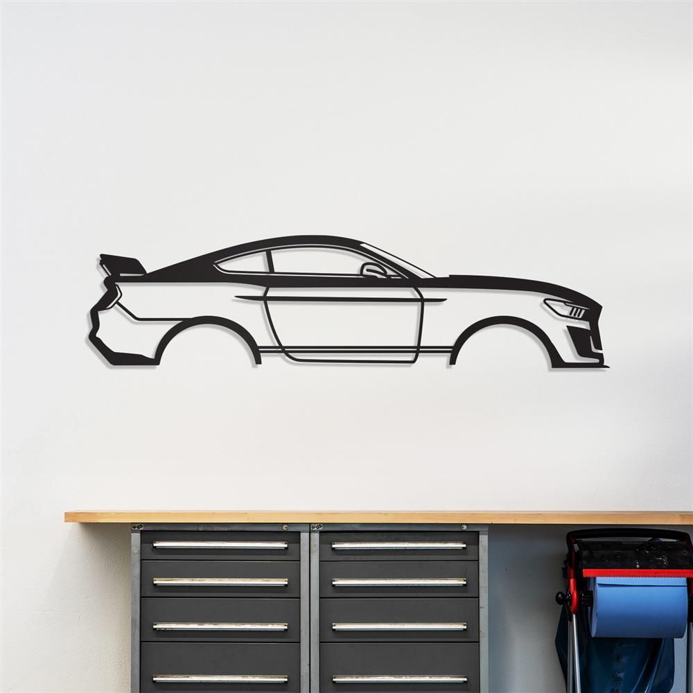 Mustang Silhouette Metal Wall Art (20-22) GT500 - LMR