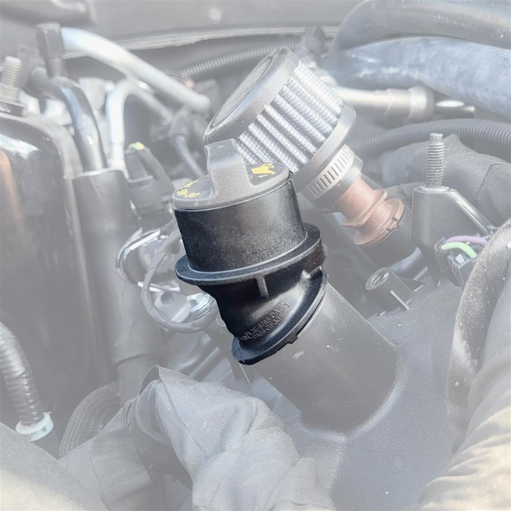 Mustang Oil Fill Neck Extension without Engine Cover (18-23) 5.0 HL3Z ...