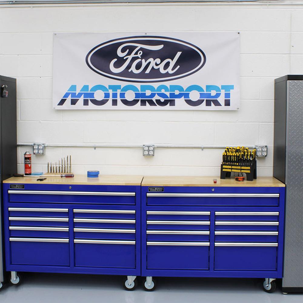 Ford Motorsport Banner - Tricolor E7TZ-18027 - LMR