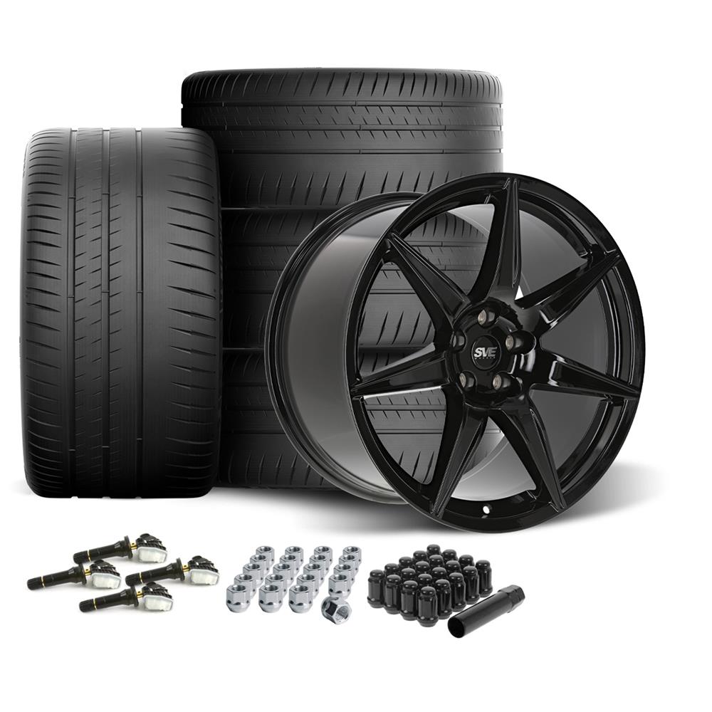 SVE CFX Forged Wheel & Michelin Cup 2 Tire - 20x11/11.5 Black (20-22)