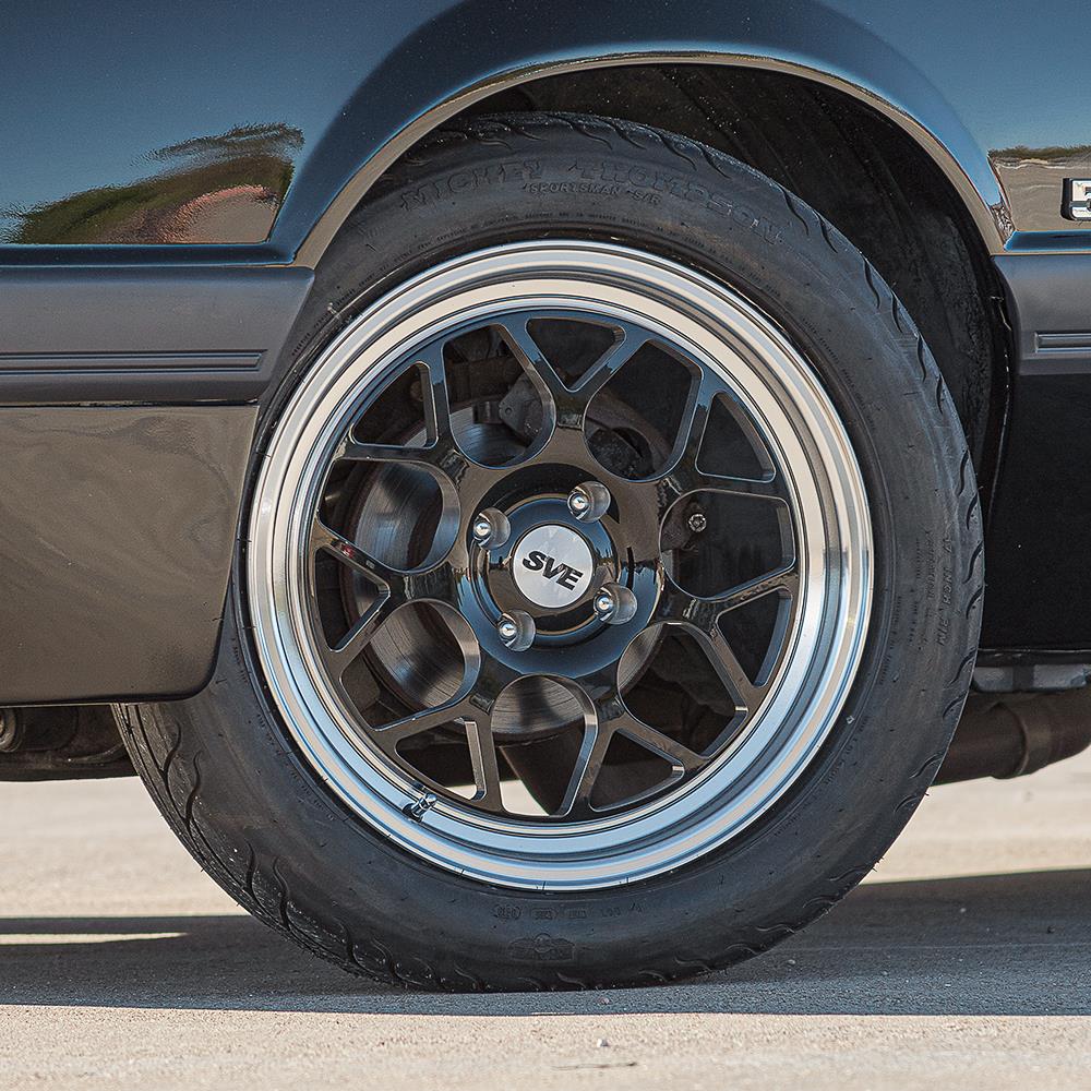 Mustang SVE 4 Lug Drag Comp Wheel - 17x4.5 - Gloss Black | 79-93