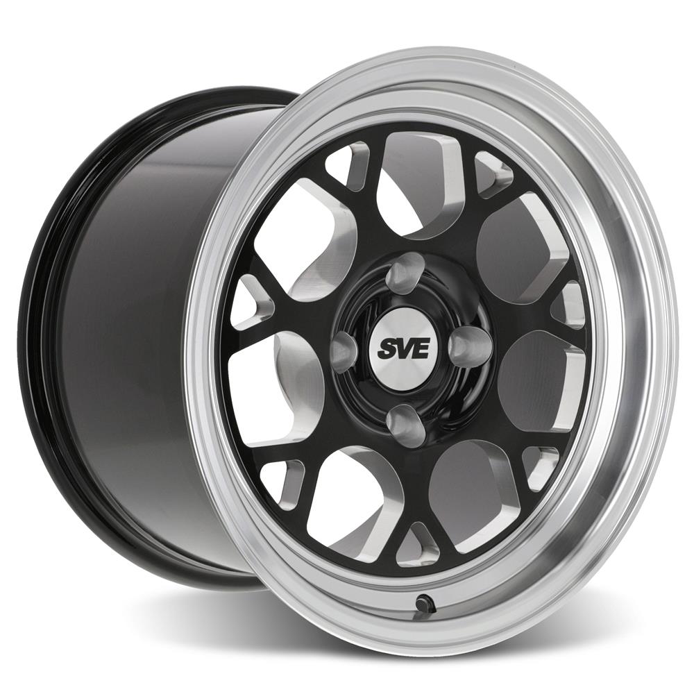 SVE Mustang 4 Lug Drag Comp Wheel & Tire Kit - 17x4.5 & 15x10 - Gloss ...