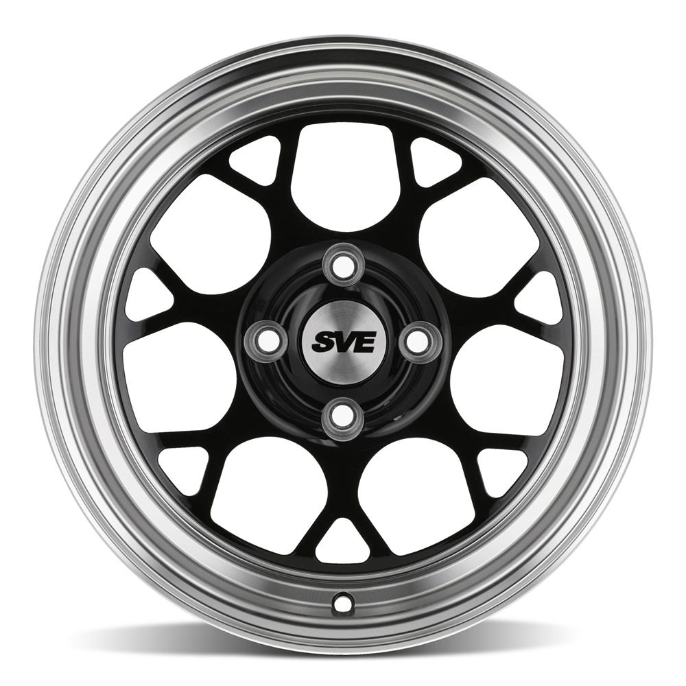 SVE Mustang 4 Lug Drag Comp Wheel & Tire Kit - 17x4.5 & 15x10 - Gloss ...