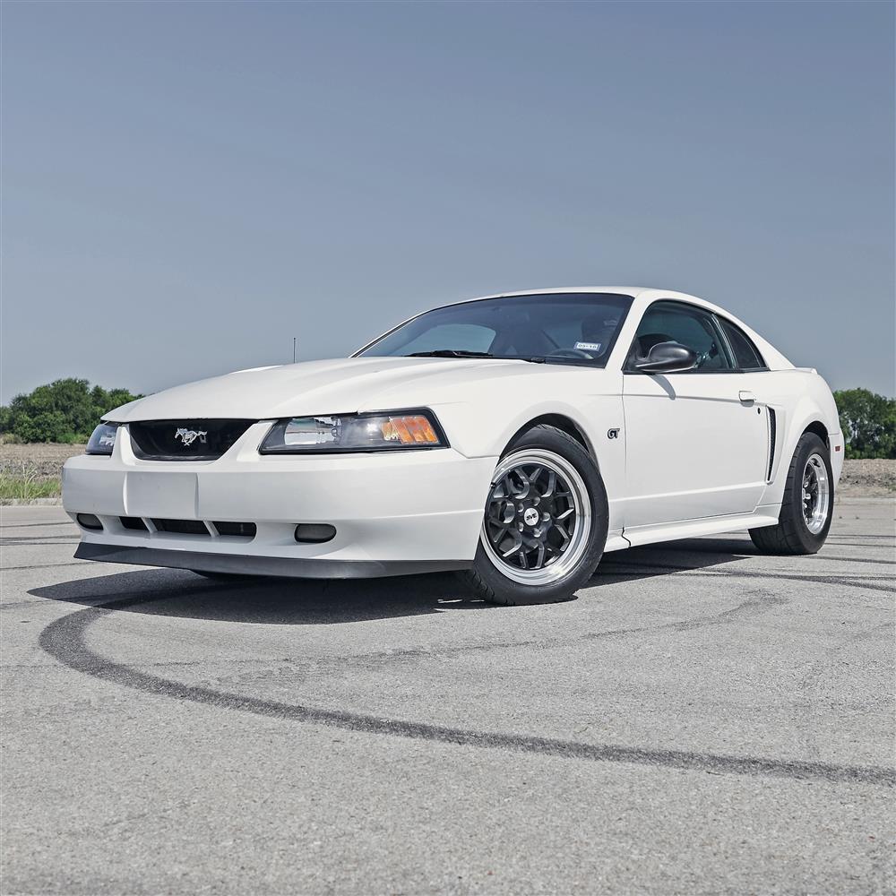 SVE Mustang Drag Comp Wheel & Tire Kit - 17x4.5 & 15x10 - Gloss Black ...