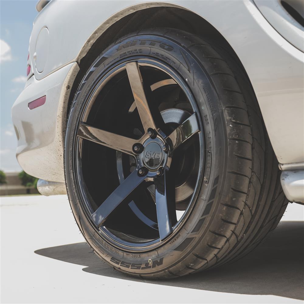 SVE Mustang NVX Wheel & Kenda Tire Kit - 18x9/10 - Black (94-04)