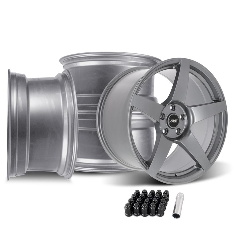 SVE Mustang R355 Wheel Kit - 19x10 - Titanium Gray (15-25)