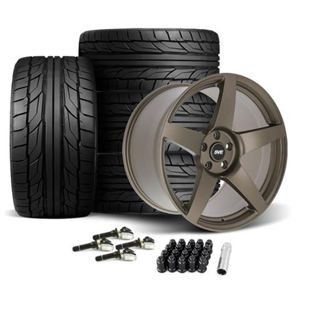 SVE Mustang R355 Wheel & Nitto Tire Kit - 19x10/11 - Satin Bronze (24-25)