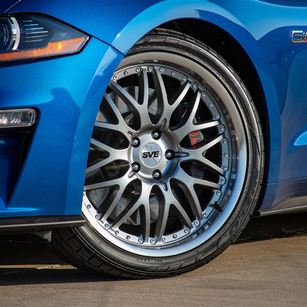 SVE Mustang Series 3 Wheel & Nitto Tire Kit - 20x8.5/10 - Gun Metal (15-23)