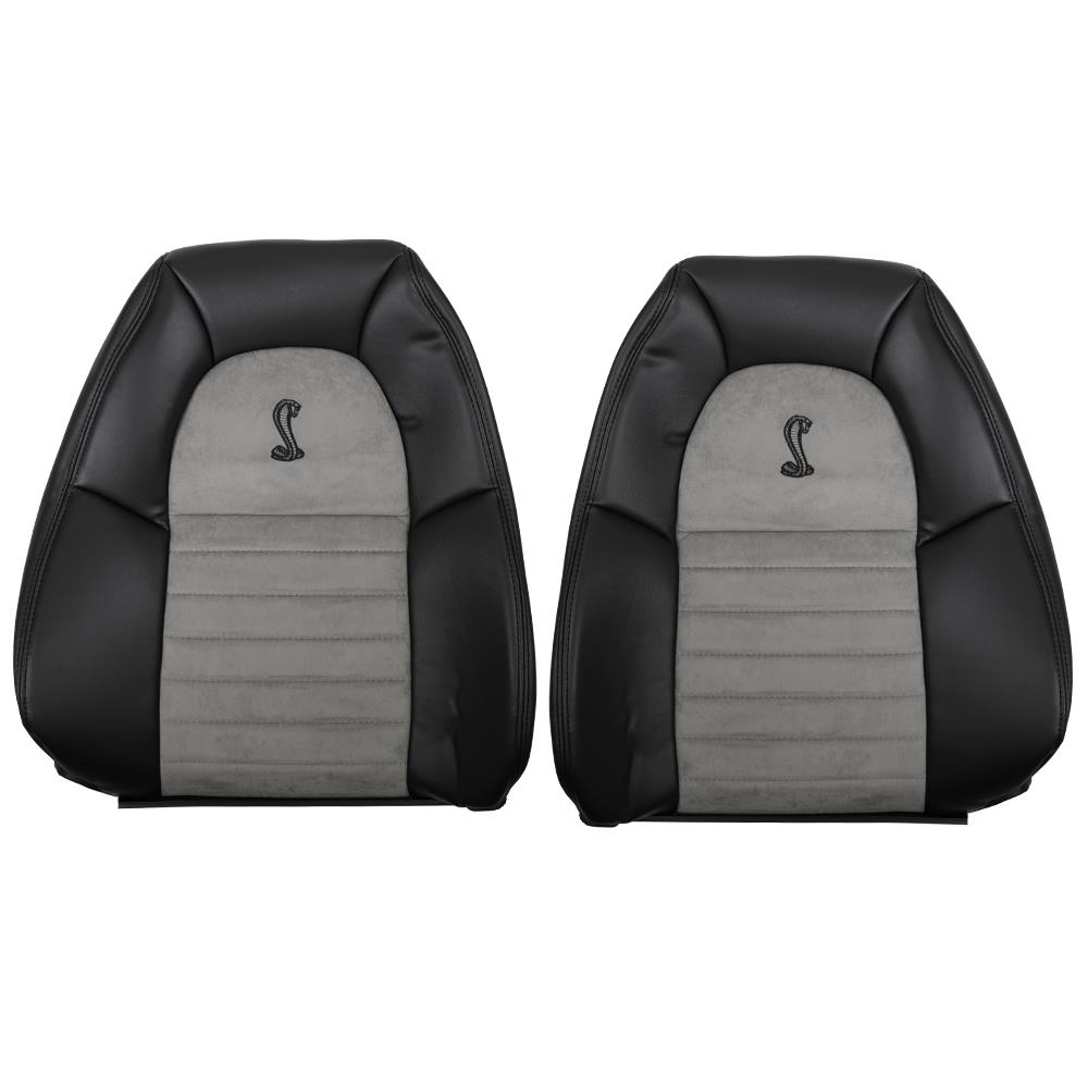 TMI Mustang Cobra Front Seat Upholstery - Vinyl - Medium Graphite (2001)